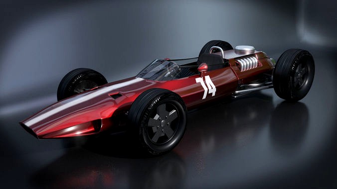 Classic Formula 1 Racing Car 3d model