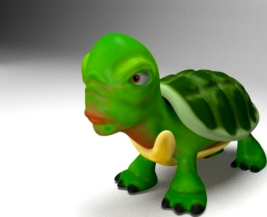 Cartoon turtle 3d model