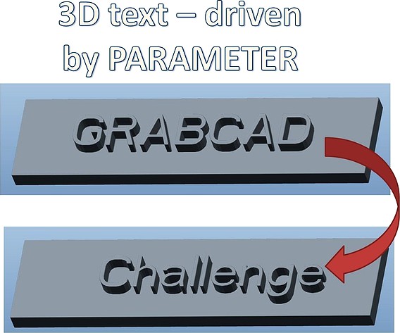 Tutorial How to model parametric 3D text in PTC Creo Parametric and show design intent