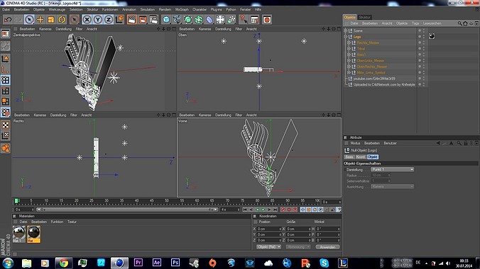 Vikings Logo TV-Show 3d model