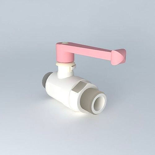 Male dual valve 3d model