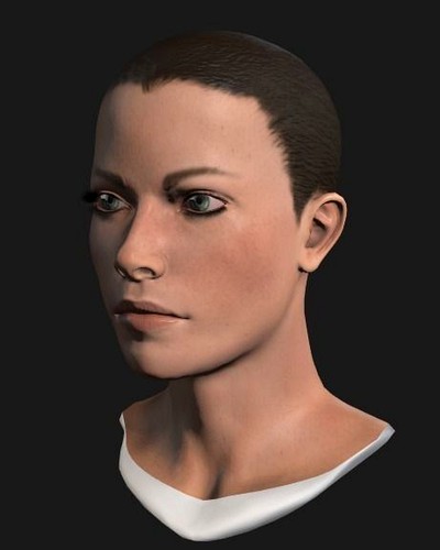Simple Female Head Mesh 3d model