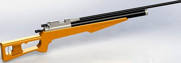 Custom Dragunov Airgun 3d model