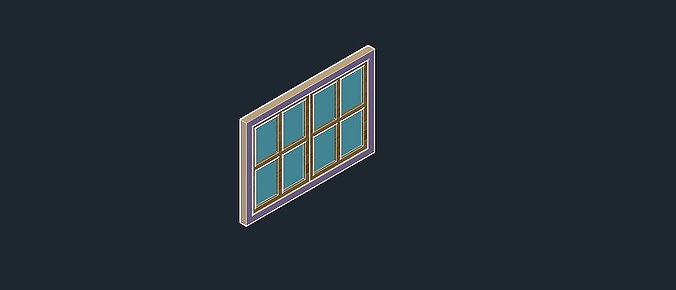 Window at AutoCAD 3d model