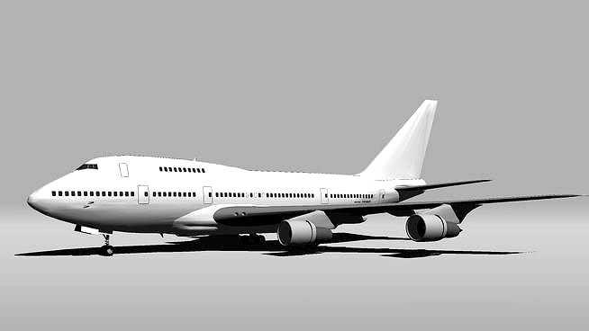 Template - Boeing 747SP 3d model