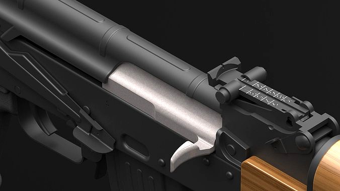 AK Rear Sight Assembly 3d model