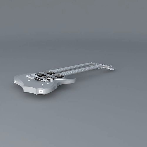 ESP Custom shop F series double neck guitar 3d model