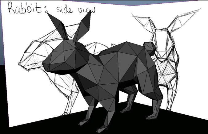 Low-Poly Rabbit 3d model