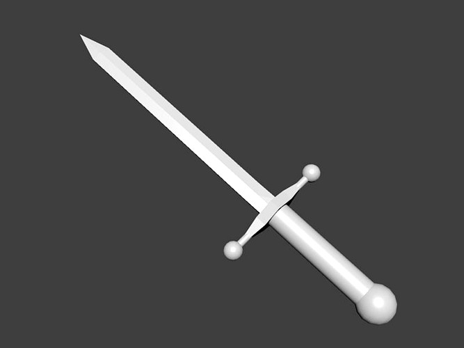 Simple sword 3d model