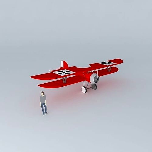 WW1 German biplane 3d model