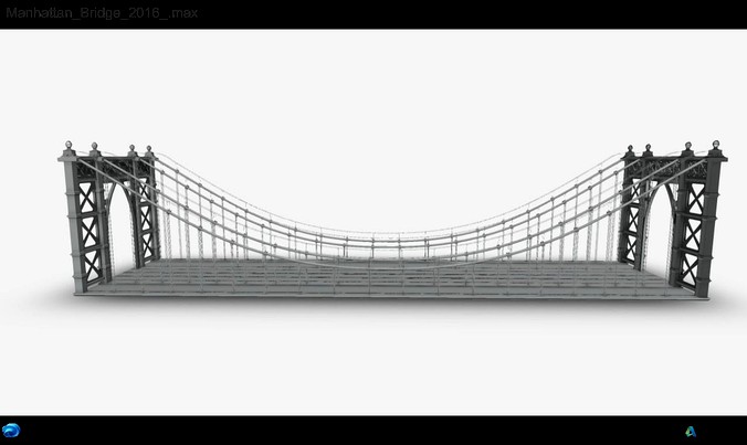 Manhattan Bridge 3d model