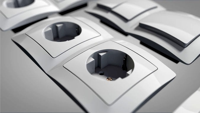 switch frame socket 3d model