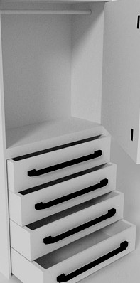 Simple Wardrobe Cabinet 3d model