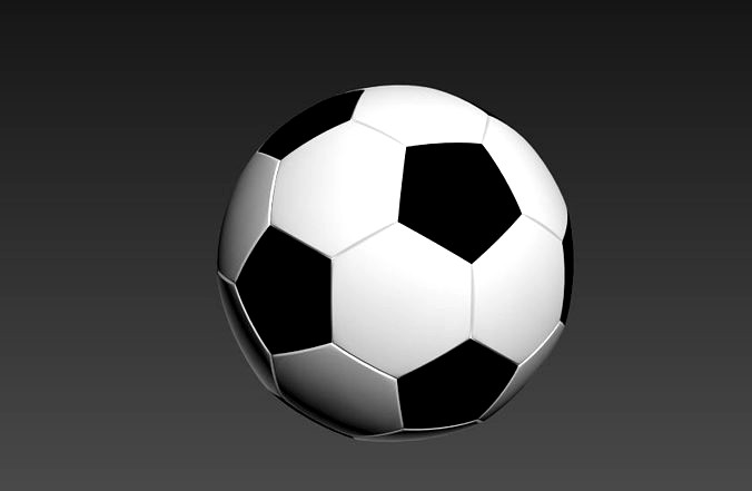 Realistic football 3d model