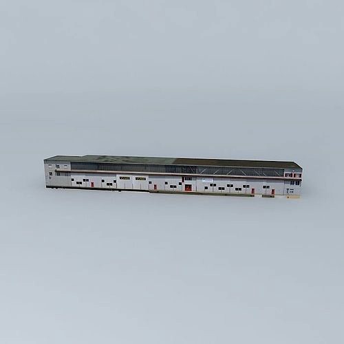 LSZB airport Bern Belp with building 3d model