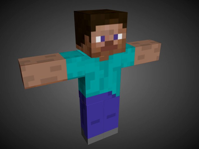 Minecraft Steve 3d model