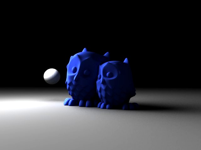 Cuddling Owls (VRay) 3d model