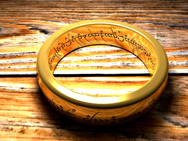 The One Ring - The Hobbit (VRay) - Render Embed 3d model
