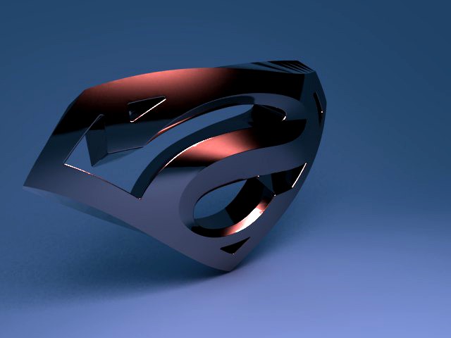 Superman Logo 3d model