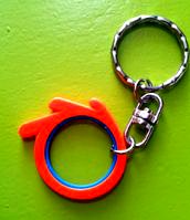 Blender logo keychain 3d model