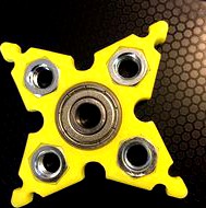 Customizable Ninja Star (Snowflake?) Fidget Spinner 3d model