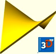 Hyperbolic paraboloid surface 3d model