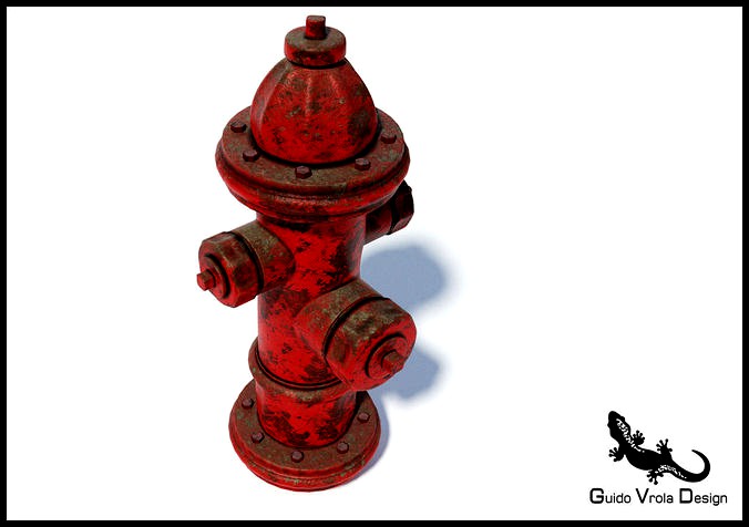 Weathered Fire Hydrant 3d model