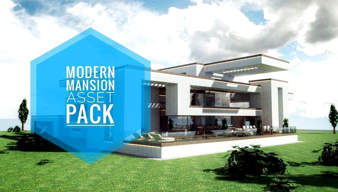 Modern Mansion Complete Modular Asset Kit 3d model