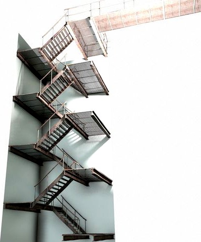 metal stairs collection 3d model