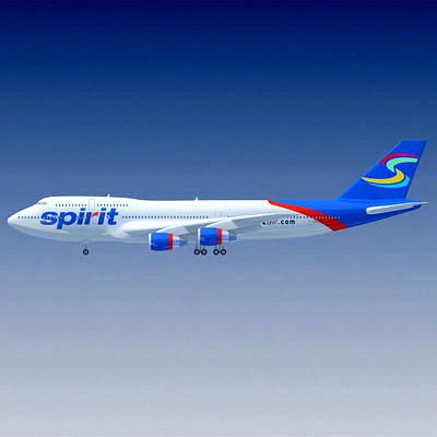 Spirit Airlines Boeing 3d model