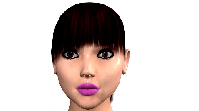 3d Cute Naked Woman Model 