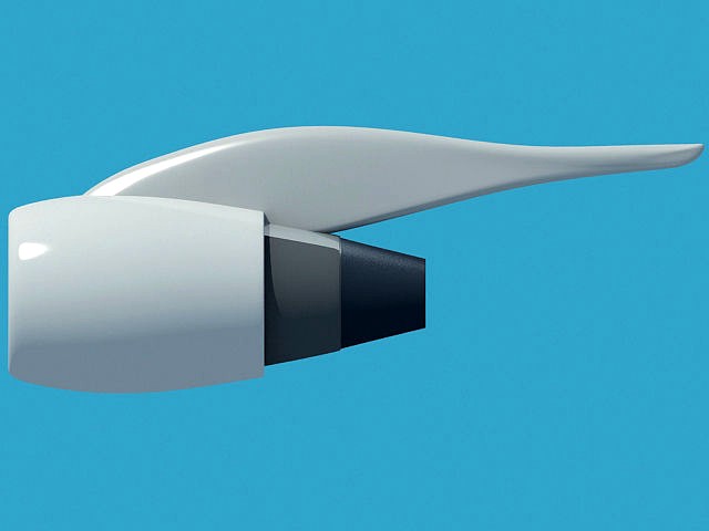 White Jet Engine 3d model