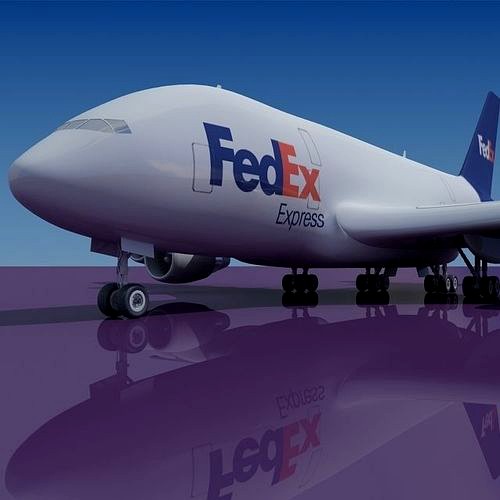 FedEx 3D Model Airbus A380