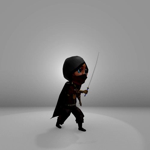 Low Poly Ninja Character 3d model