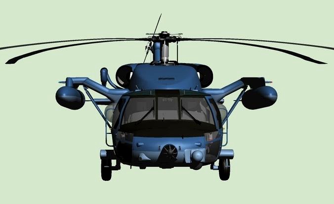 JASDF UH-60J Rescue helicopter early model 3d