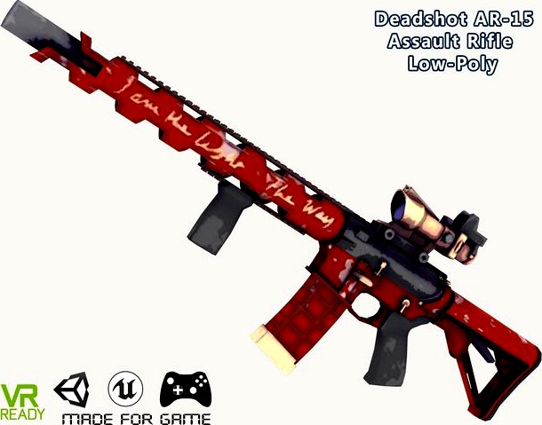 Deadshot Colt AR-15 Assault Rifle 3d model
