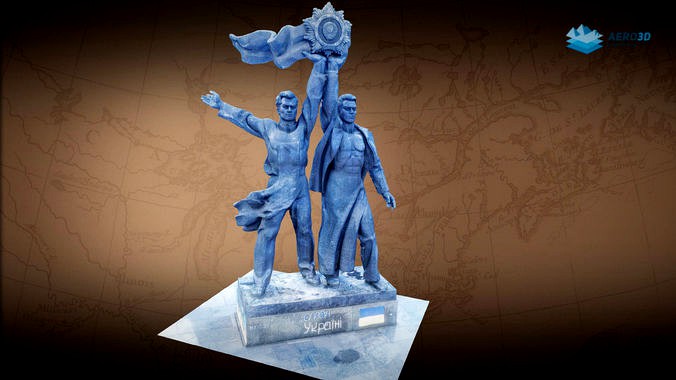 Monument of the working people 3d model