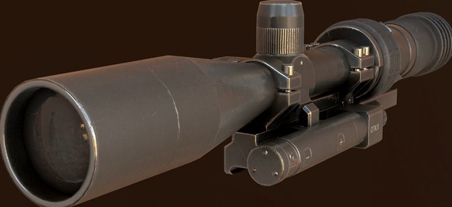 Sniper scope 1p69 Hyperon 3d model