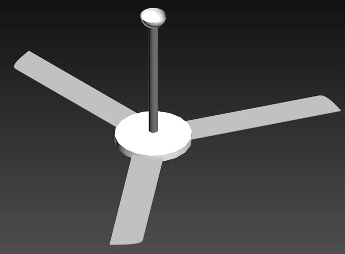 Tri-Ceiling Fan 3d model
