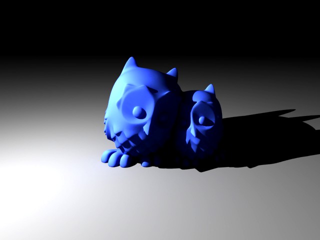 Cuddling Owls (VRay) 3d model