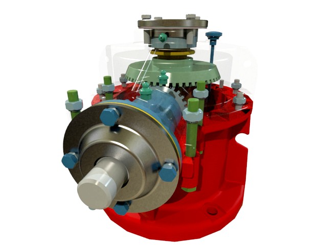 Bevel gear main assembly (2) 3d model