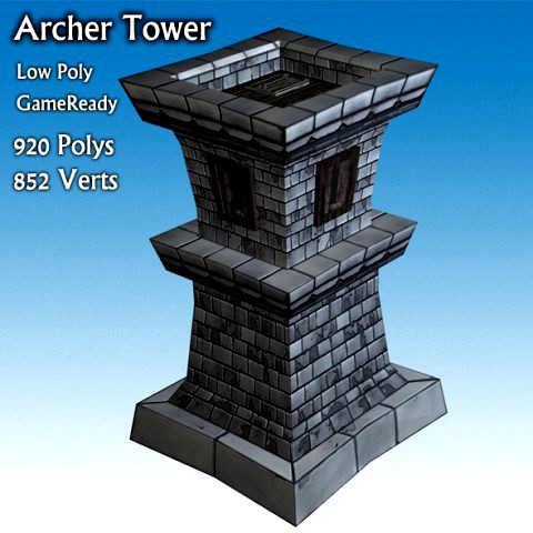 Archer Tower 3D Model
