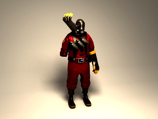 Team Fortress Pyro 2 (VRay) 3d model
