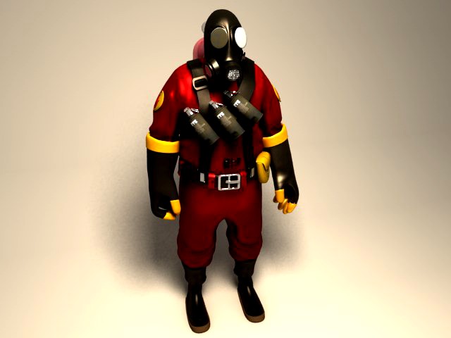 Team Fortress Pyro 2 (VRay) 3d model