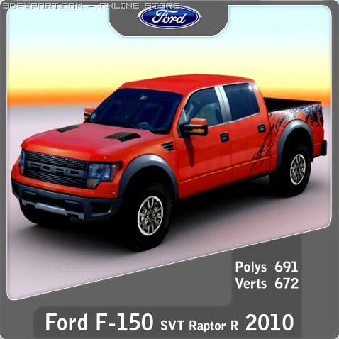 2010 Ford F150 SVT Raptor R 3D Model