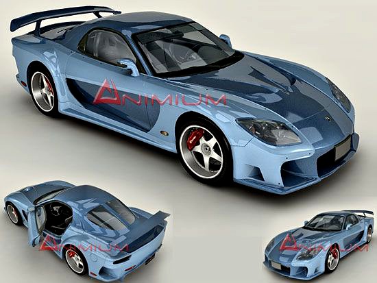 Mazda RX7 veilside 3d model