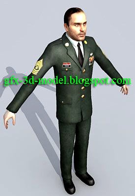 Army Officer – 3d character model