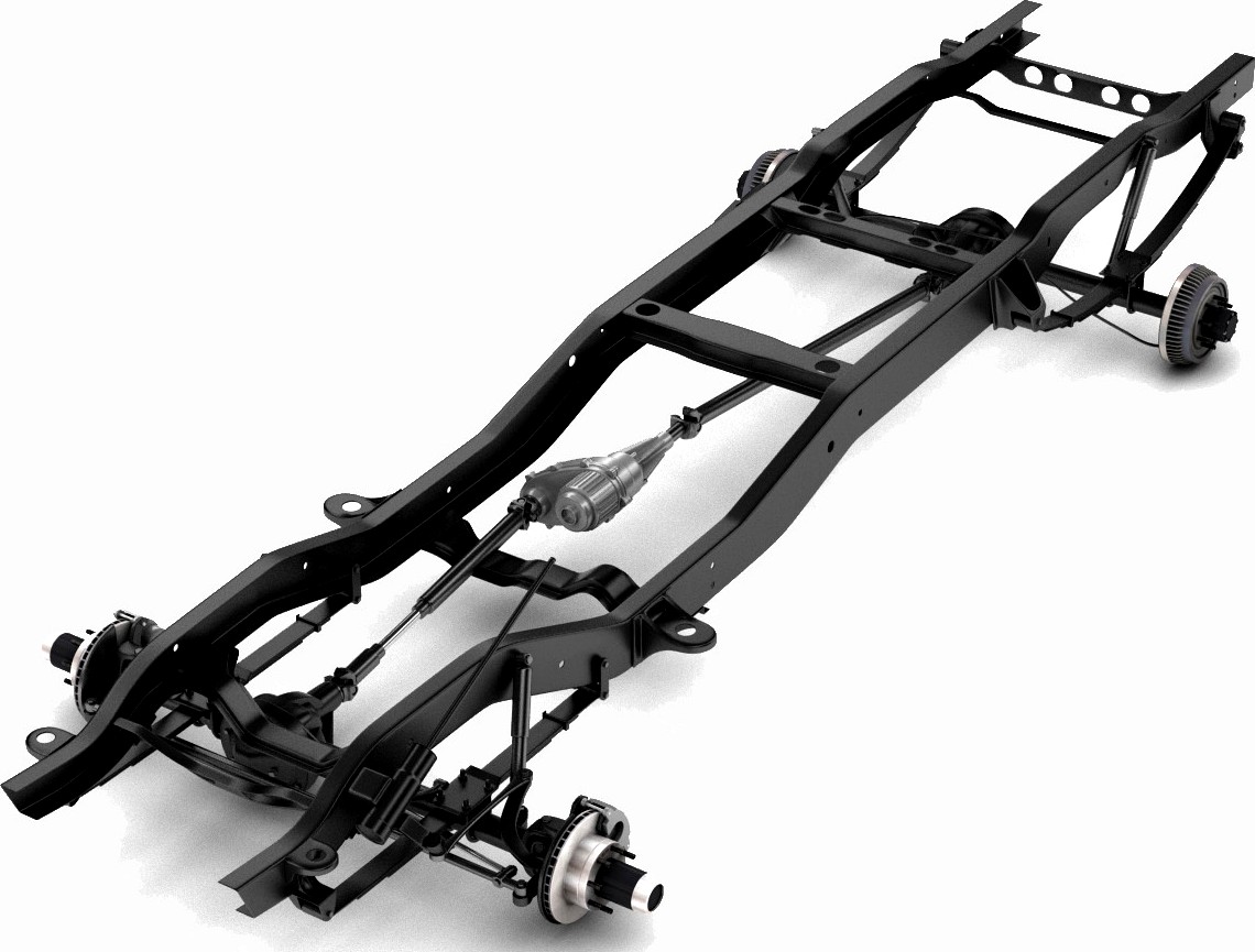 PICKUP TRUCK CHASSIS 4WD - Extended License 3d model