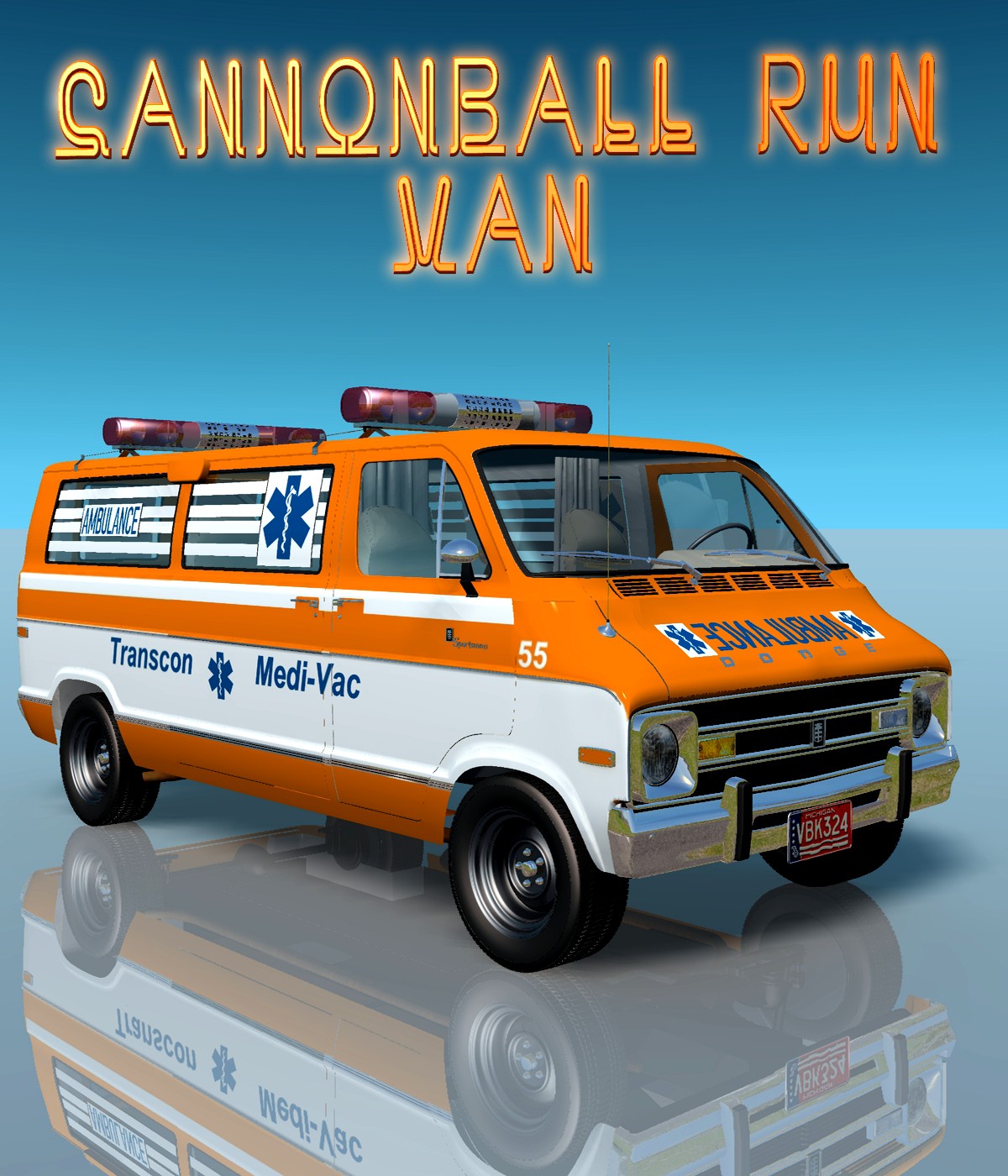 CANNONBALL RUN VAN for Vue 3d model