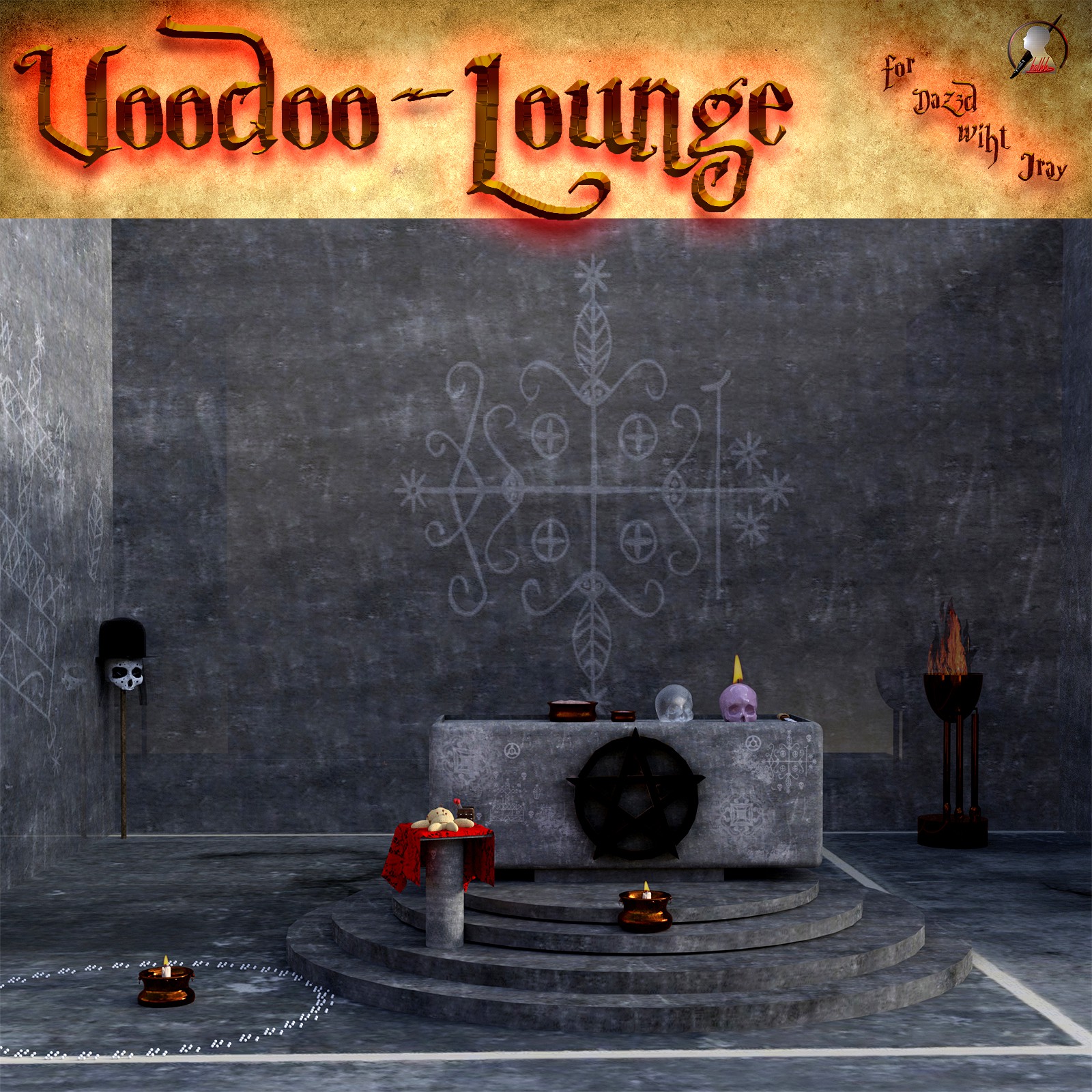 Voodoo Lounge scene for DAZ Studio Iray 3d model